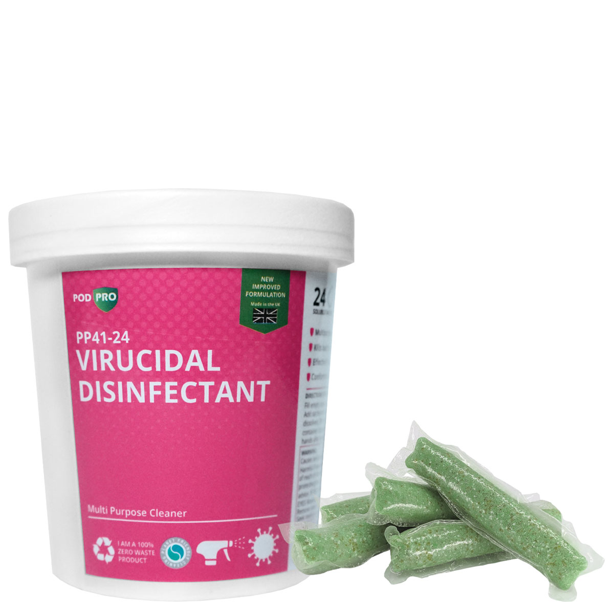 Pod Pro Virucidal Disinfectant (24 Sachets) | Entire Pro